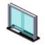 Aluminum Sliding Transaction Frame | Integrated Bulletproof Windows