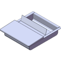 Recessed Deal Tray With Flip Lid | For Bulletproof Windows